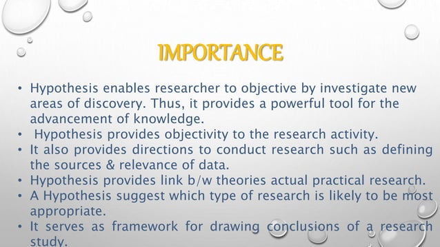 Research hypothesis | PPT