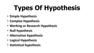 Research Hypothesis Report.pptx | Science