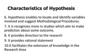 Research Hypothesis Report.pptx | Science