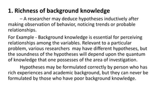 Research Hypothesis Report.pptx | Science