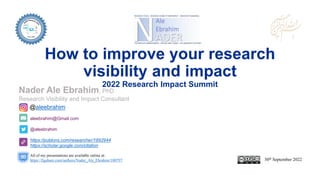 Improve research visibility for impact | PDF