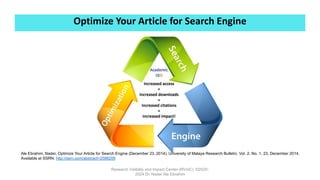 Improve research visibility for impact | PDF