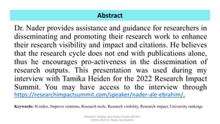 Improve research visibility for impact | PDF
