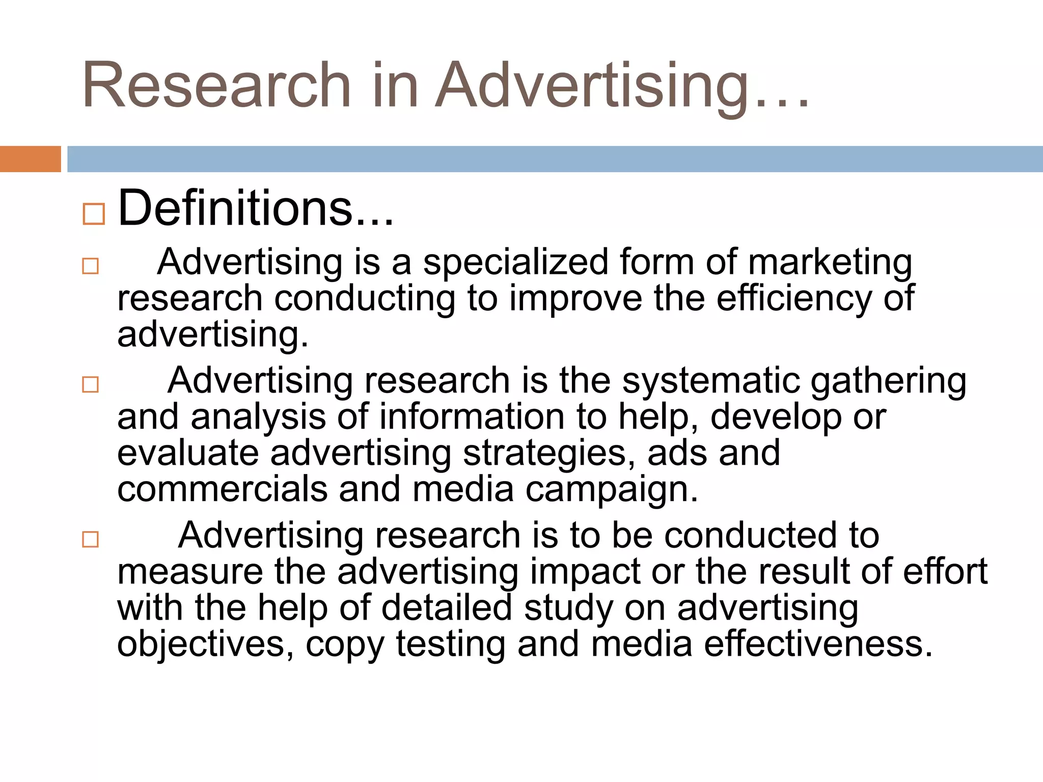 Advertising Research | PPT