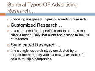 Advertising Research | PPT