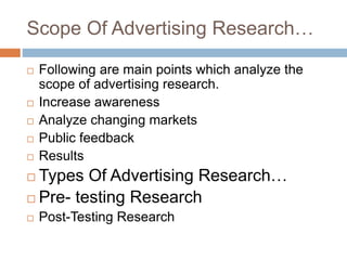Advertising Research | PPT