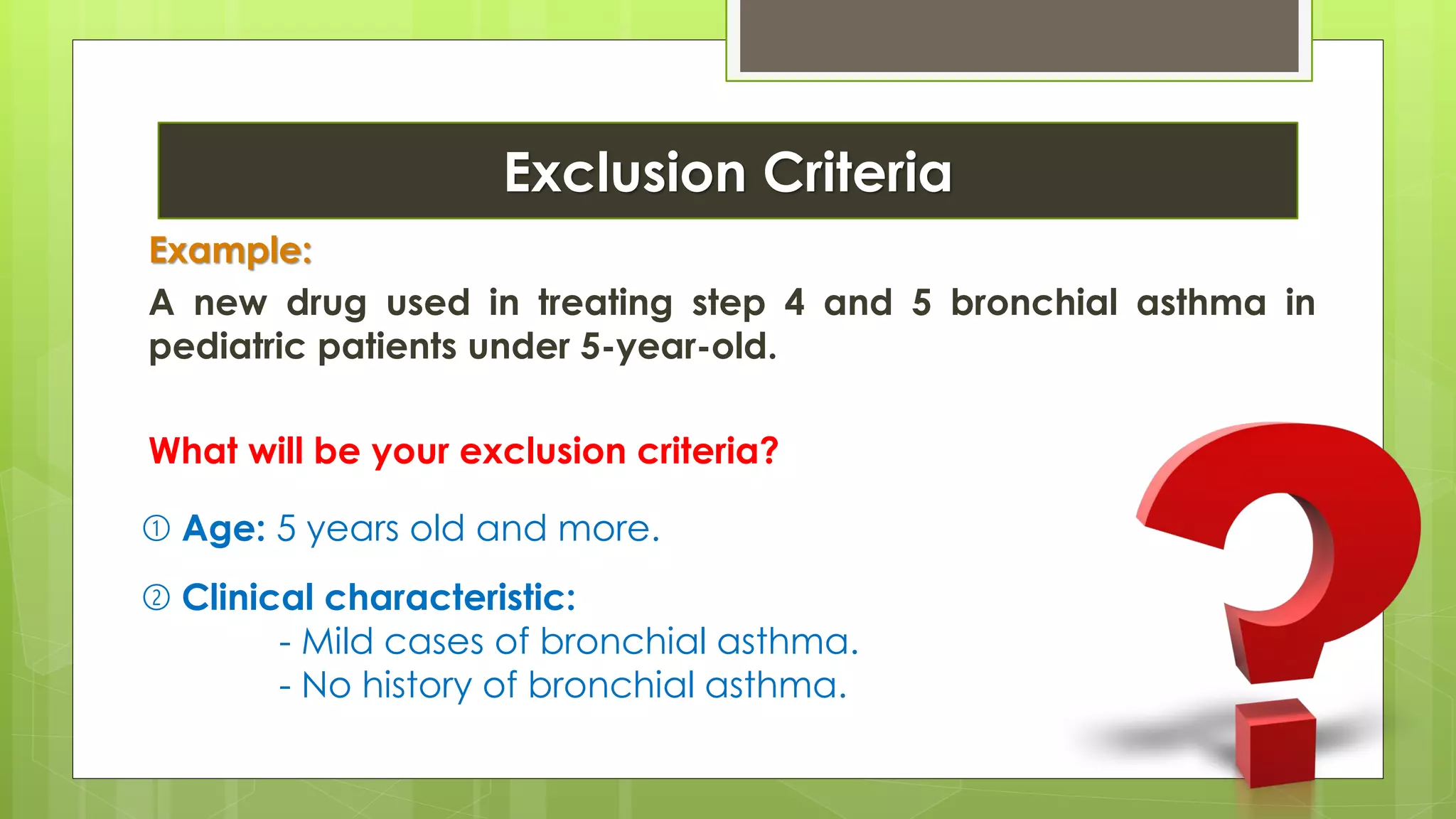 Research inclusion and exclusion criteria DrMajdi | PDF