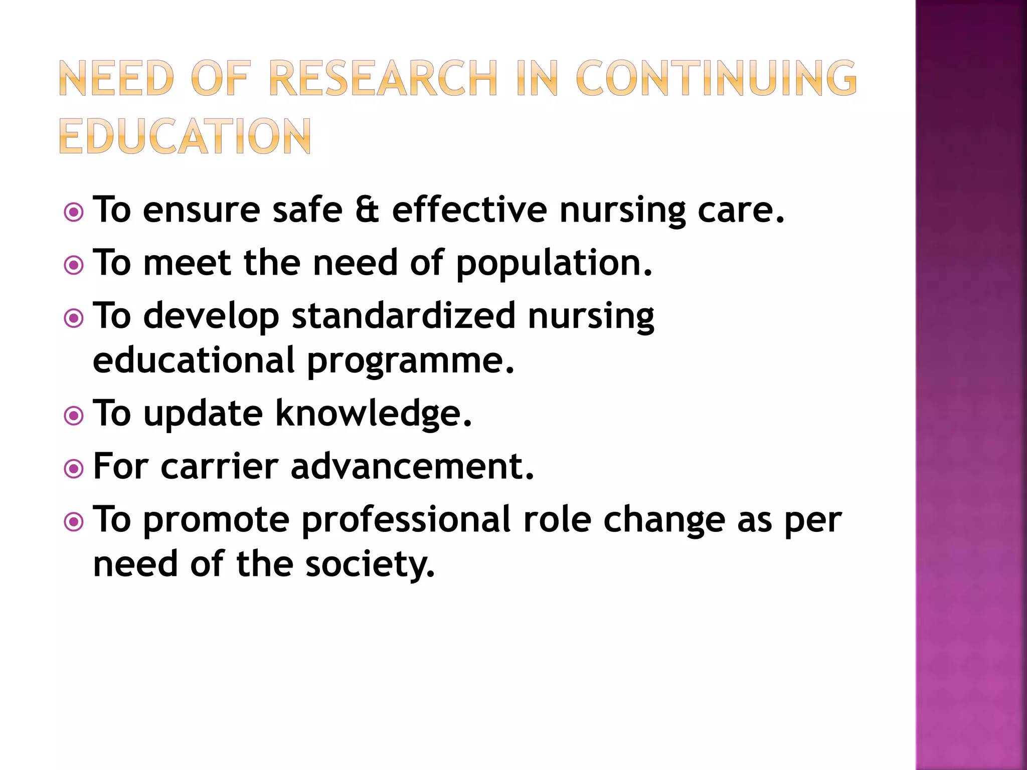Research in continuing education | PPTX
