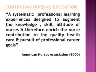 Research in continuing education | PPTX