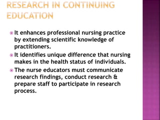Research in continuing education | PPTX