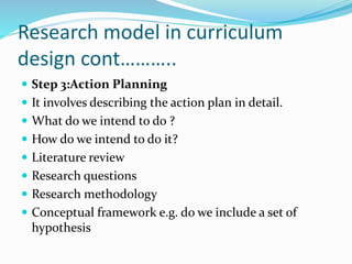 Research in curriculum design. | PPTX