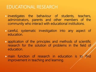 Research in education | PPTX