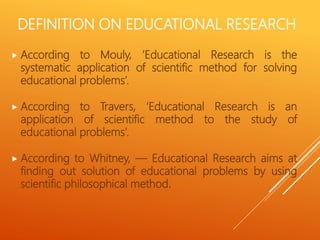 Research in education | PPTX