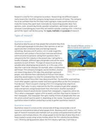 Research in film industry | DOCX