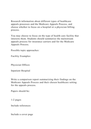 Research information about different types of healthcare appeals.docx