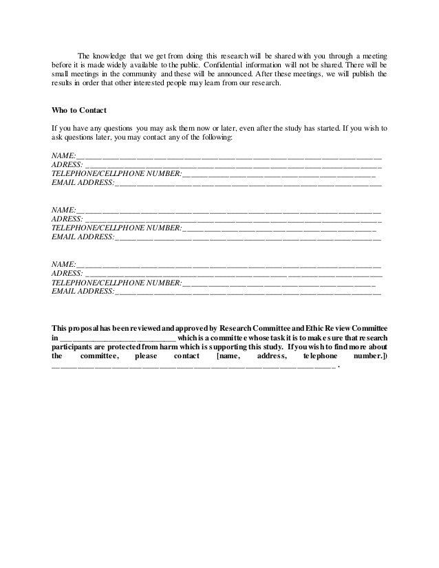 Research Information Sheet