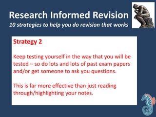 Research informed revision | PPTX | Education