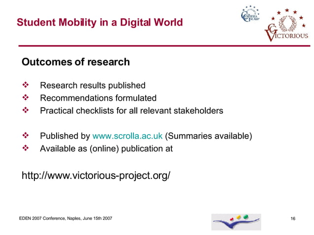 Researching student mobility in a digital world | PPT