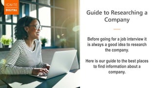 Researching a company | POTX