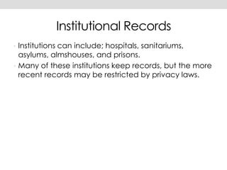 Researching cemetery records | PPTX