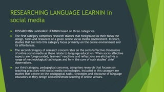 Researching language learning in the age of social | PPTX