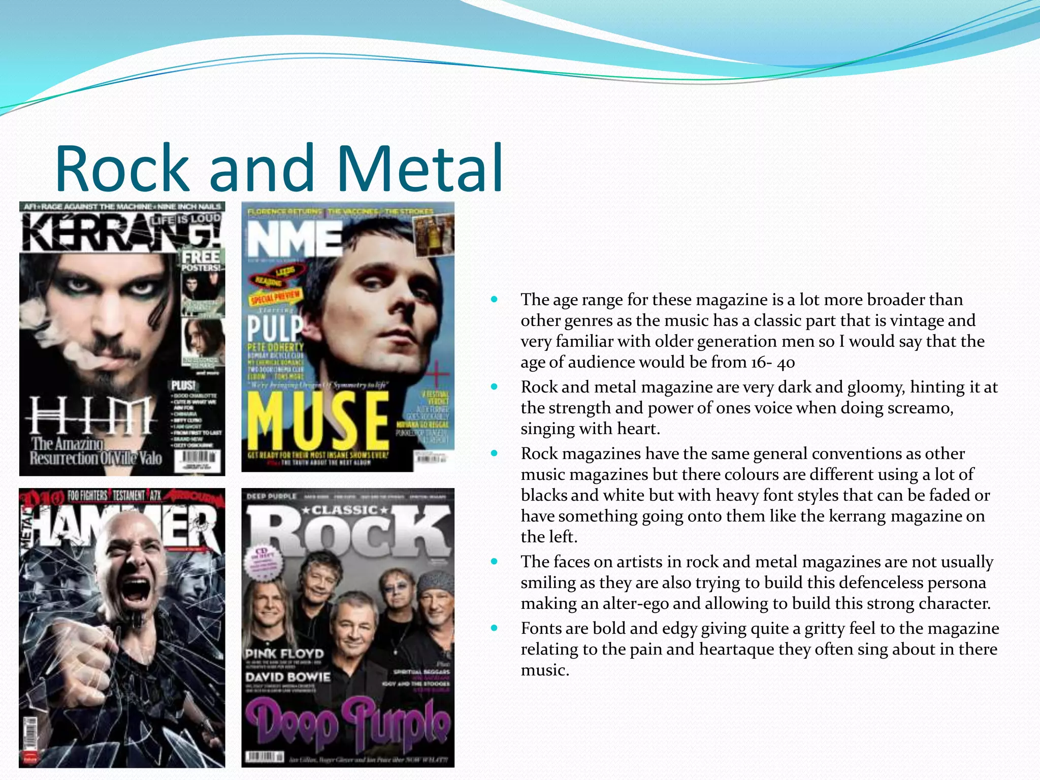 Researching magazine genres | PPTX | Adult Contemporary Music | Music