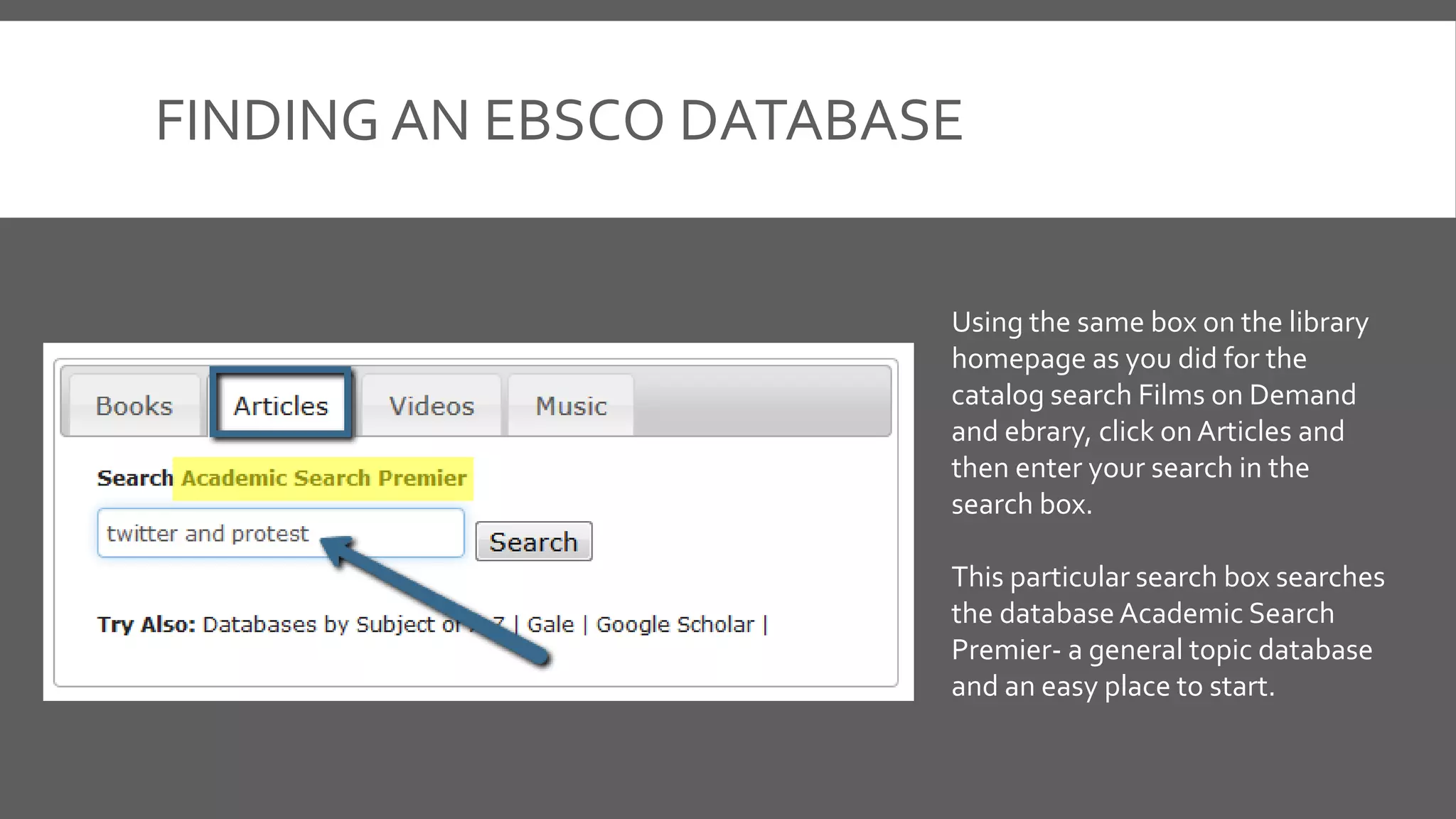 Researching Trends in EBSCO Databases | PPTX