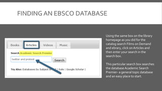 Researching Trends in EBSCO Databases | PPTX