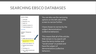 Researching Trends in EBSCO Databases | PPTX