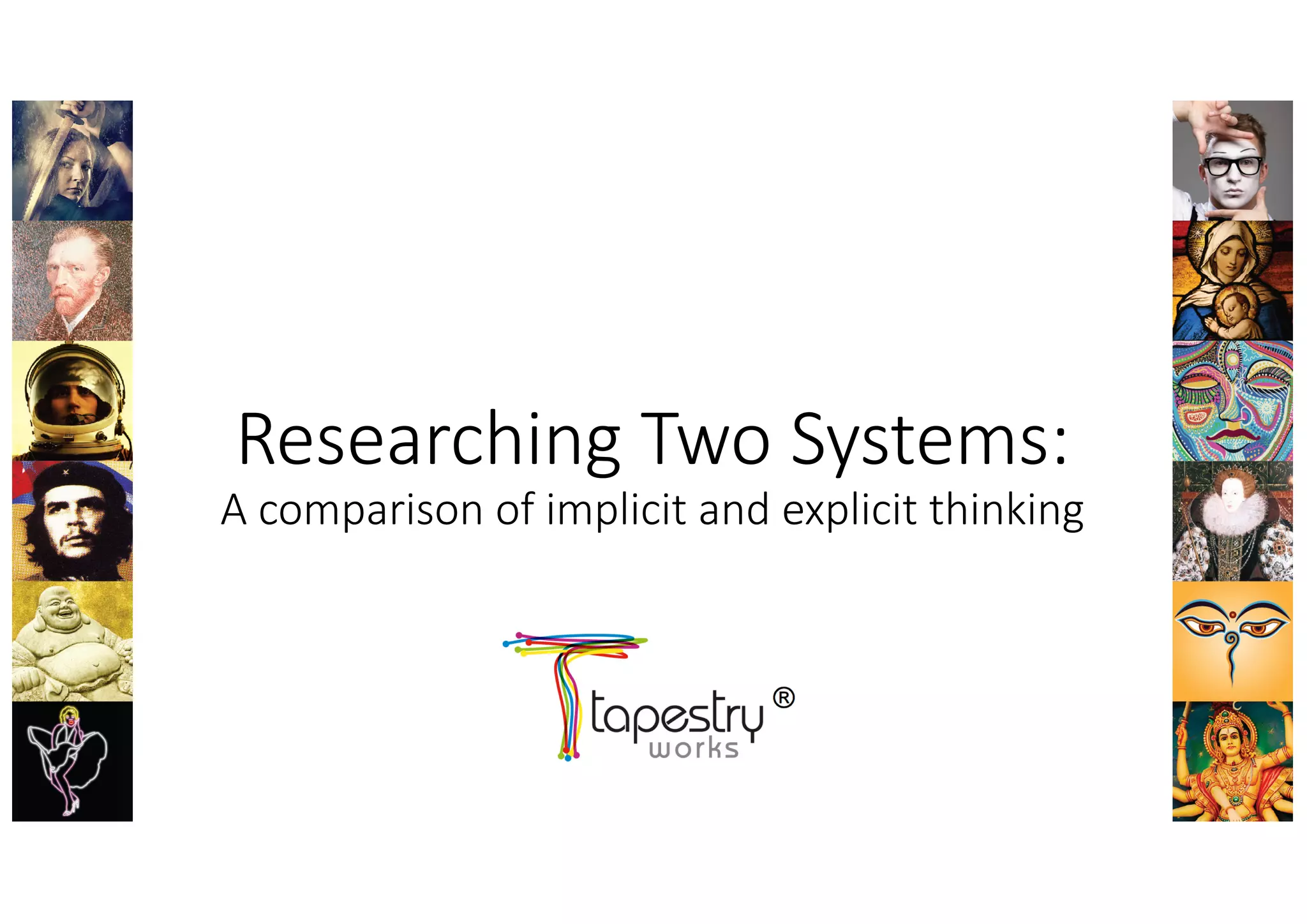 Researching Two Systems A Comparison Of Implicit And Explicit Thinking Ppt