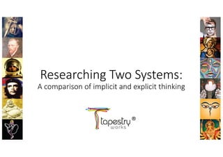 Researching two systems: A comparison of implicit and explicit thinking ...