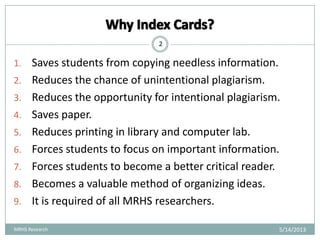 Researching with index cards | PPTX