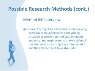 Researching yourself: An overview of research methods | PPT