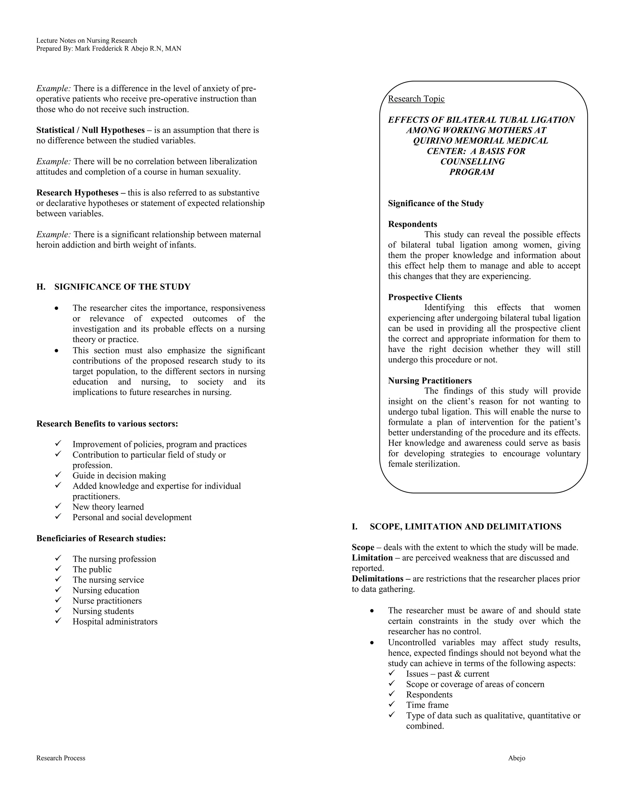 Research in Nursing Chapter 1 | PDF