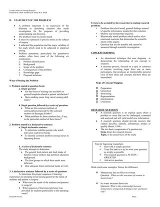 Research in Nursing Chapter 1 | PDF