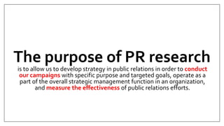 Research in Public Relations | PPTX