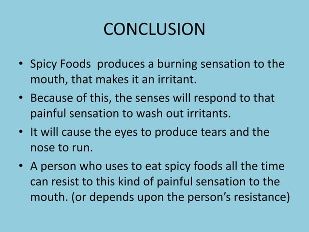 Why do we cry when we eat Spicy Foods | PPTX