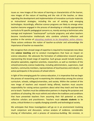 Research In Science Education Utilizes The Full Range Of Investigative ...