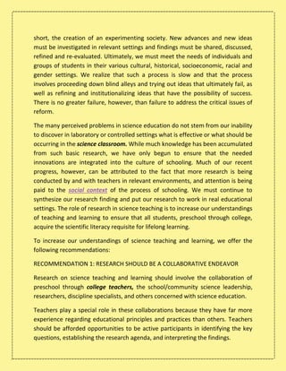 Research In Science Education Utilizes The Full Range Of Investigative ...