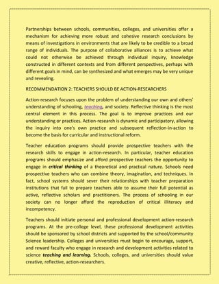 Research In Science Education Utilizes The Full Range Of Investigative ...