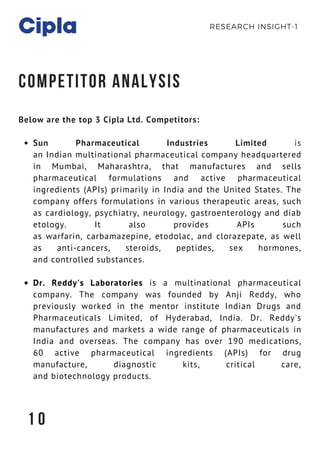 Research Report on Cipla Limited | PDF