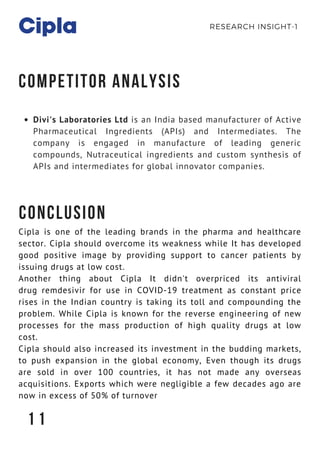 Research Report on Cipla Limited | PDF