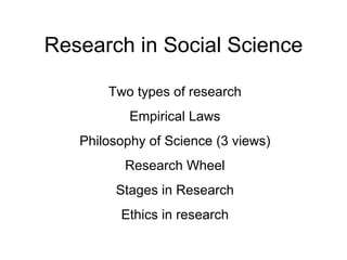 Research+In+Social+Science | PPT