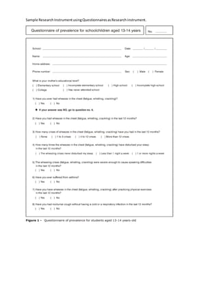 Research instrument | PDF