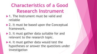 Research instrument | PPTX