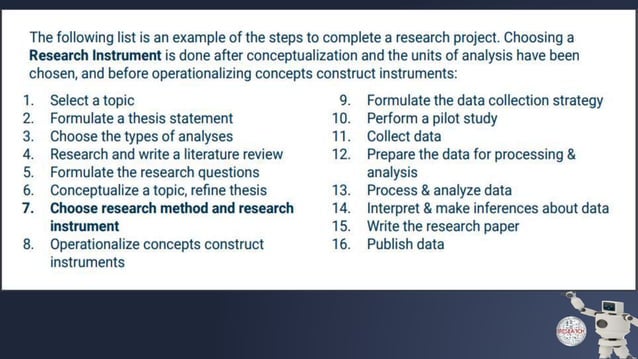 RESEARCH INSTRUMENT.pptx | Educational Assessment | Education