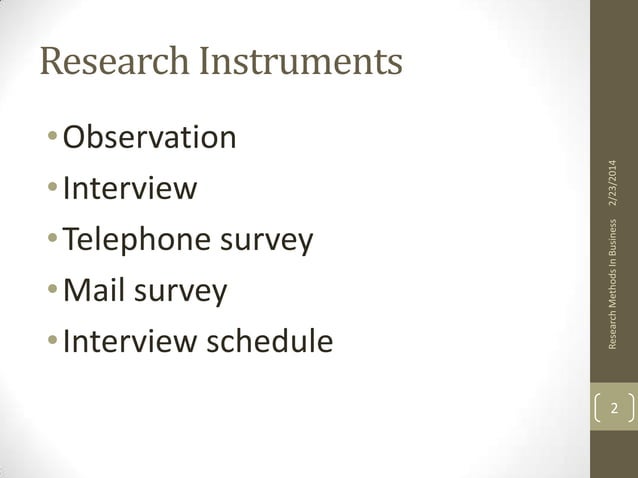 Research instruments | PPT