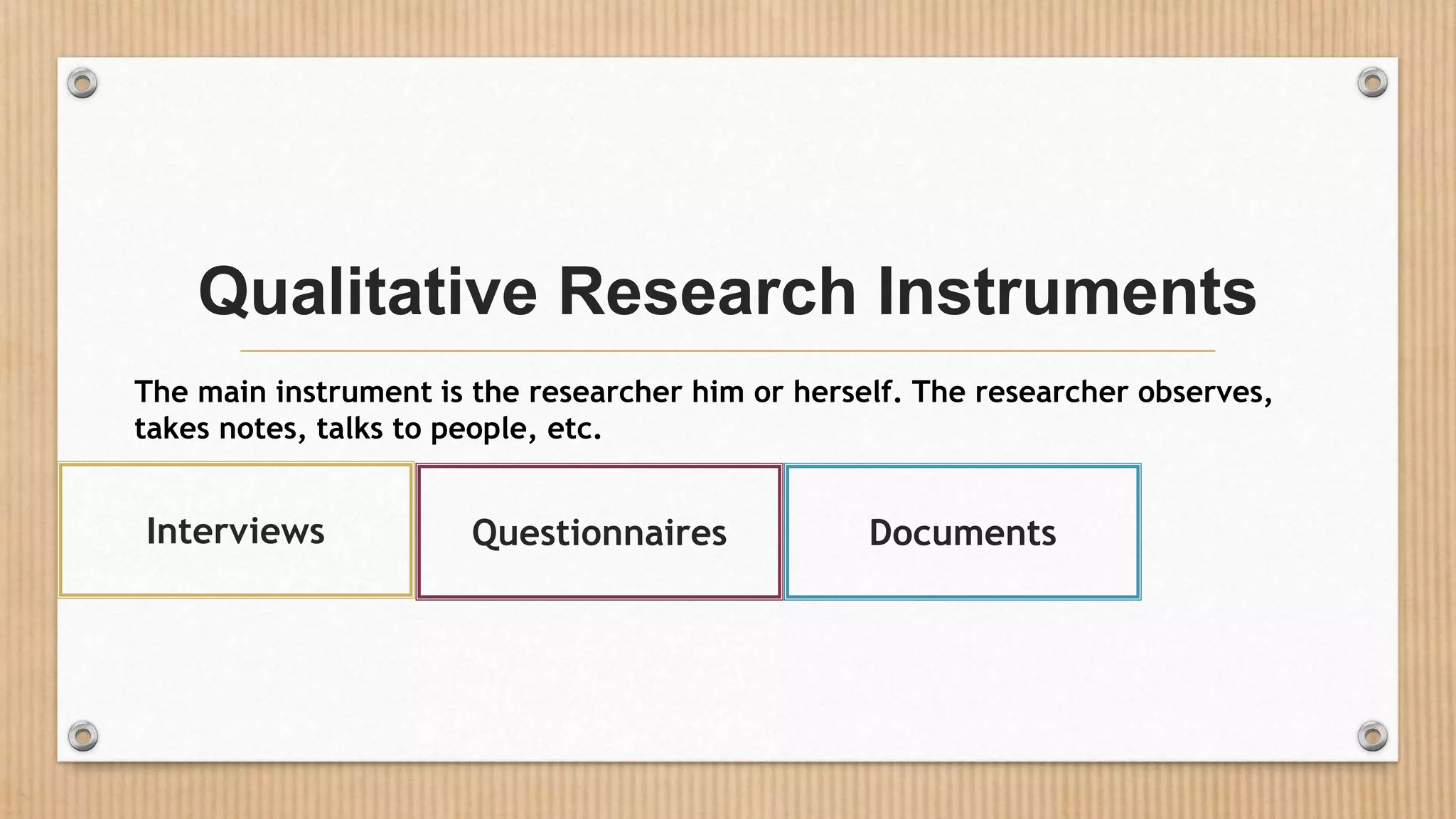 Research instruments | PPTX