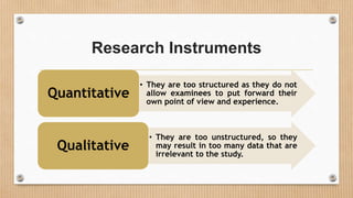 Research instruments | PPTX