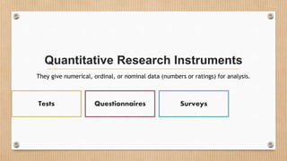Research instruments | PPTX